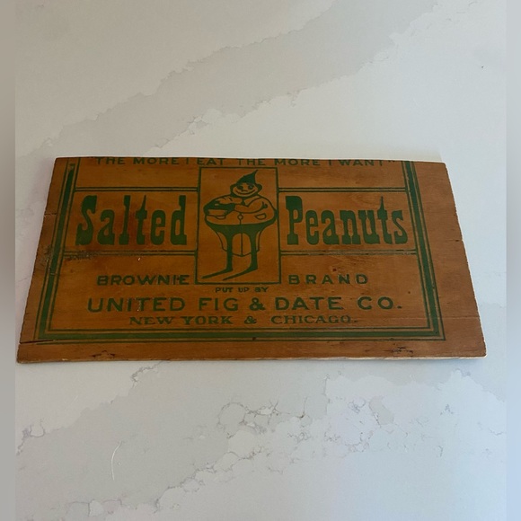 Accents | Vintage Wooden Salted Peanuts Sign Rustic Farm Decor | Poshmark